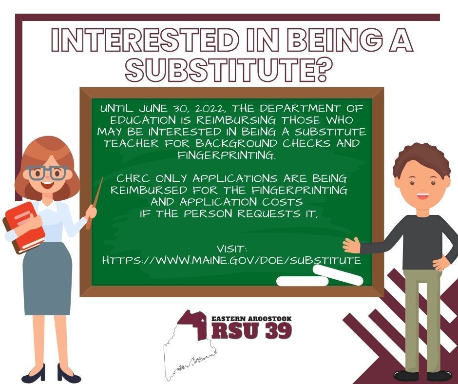 Interested In Being A Substitute Teacher Eastern Aroostook